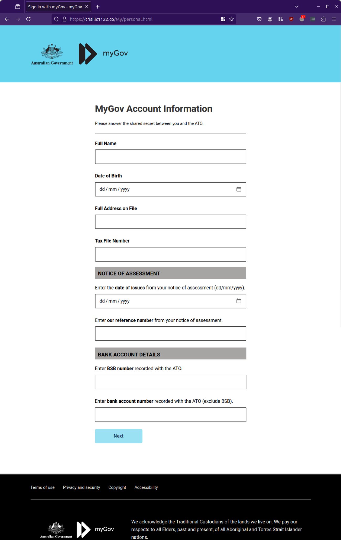 ATO Tax Refund Email Notification Scam
