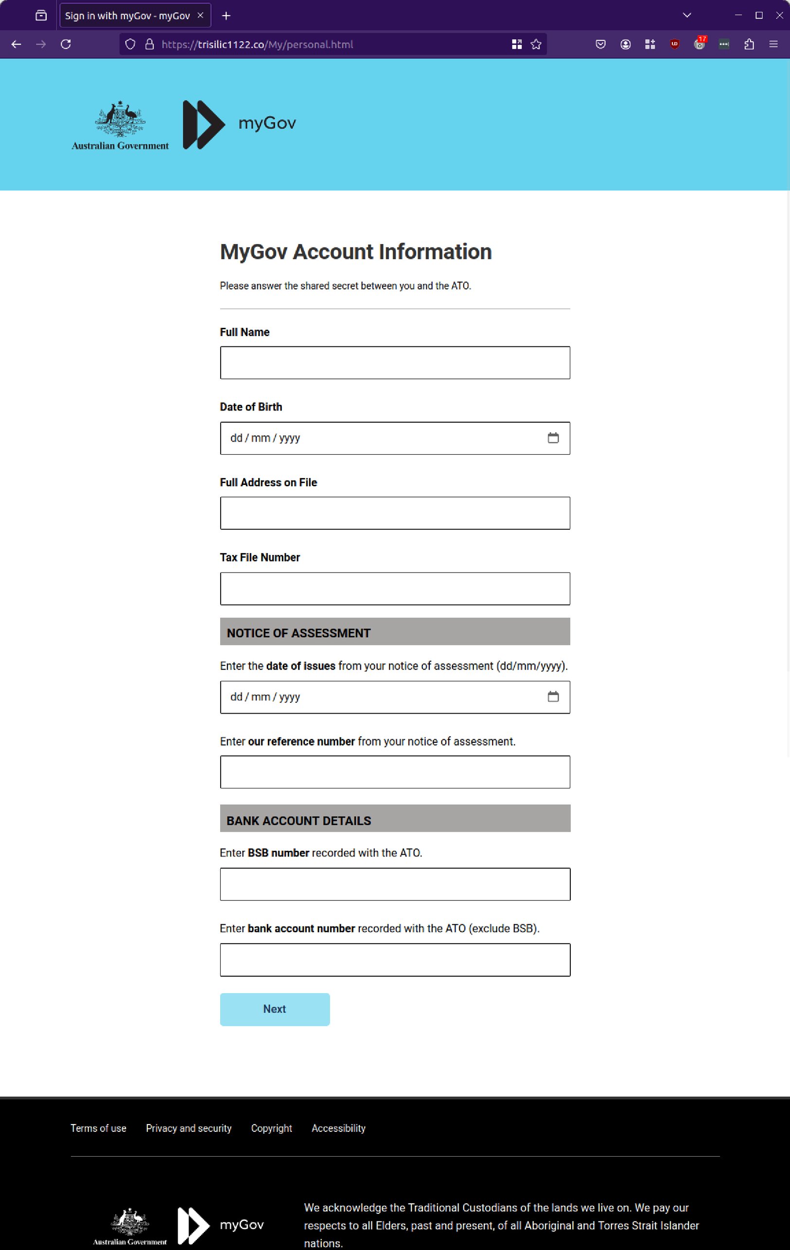 ATO Tax Refund Email Notification Scam