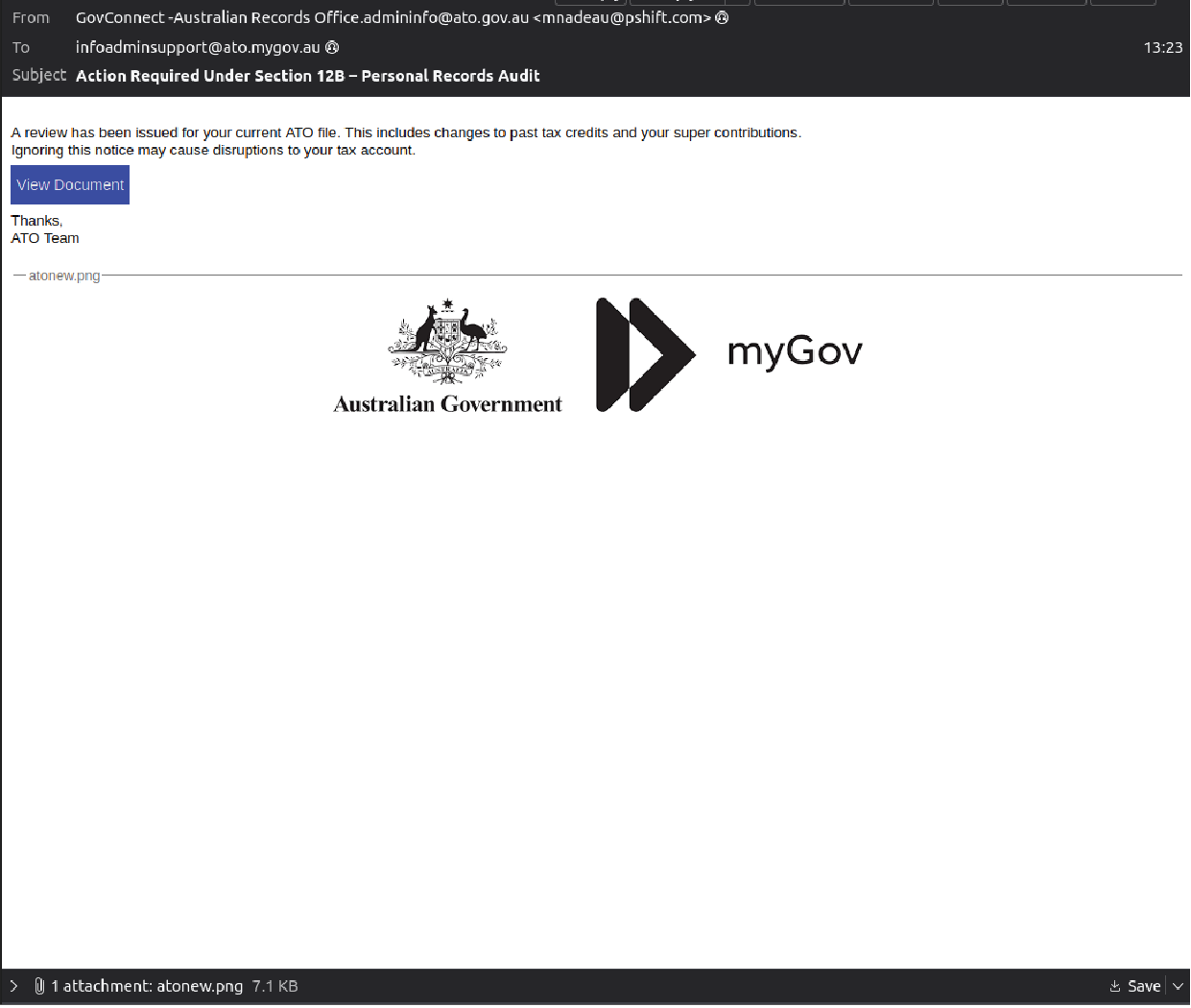 Multi-Stage Super Scam Mimics myGov to Harvest Credentials
