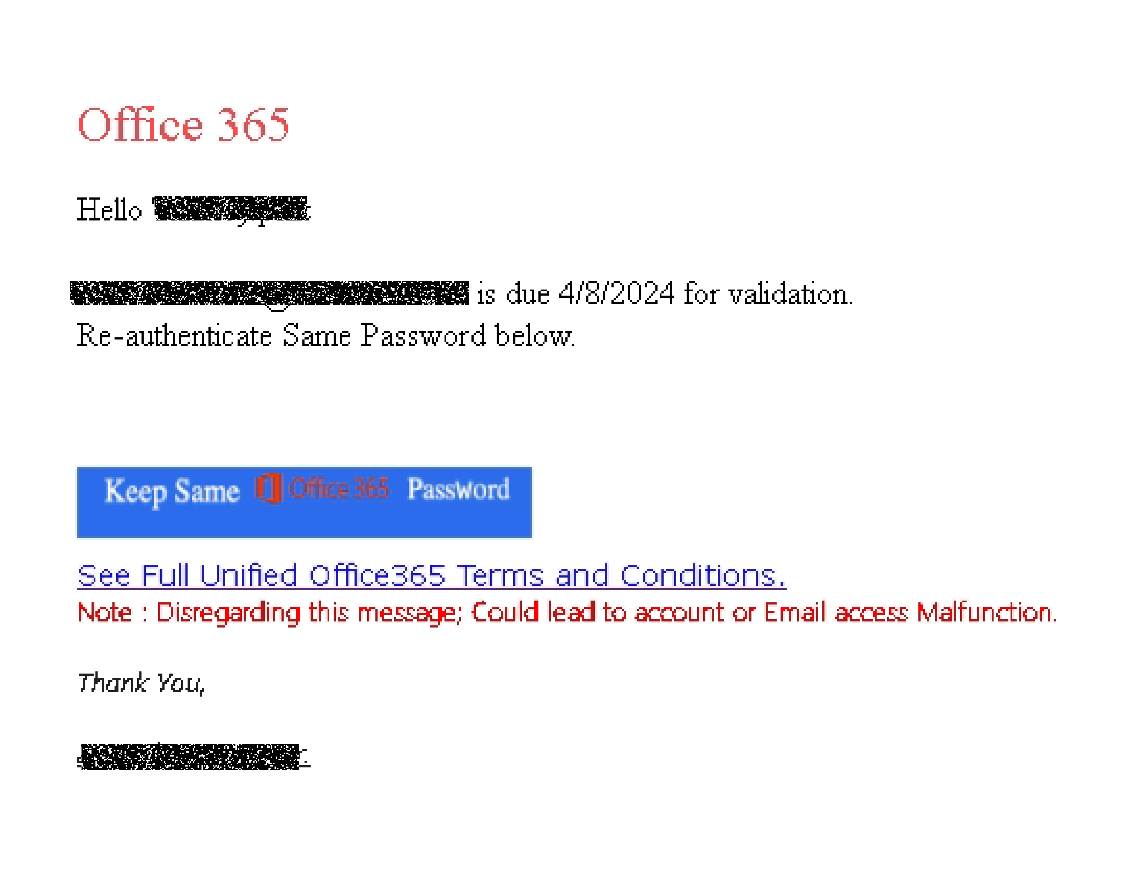 Beware Office 365 Password Reset Hoax