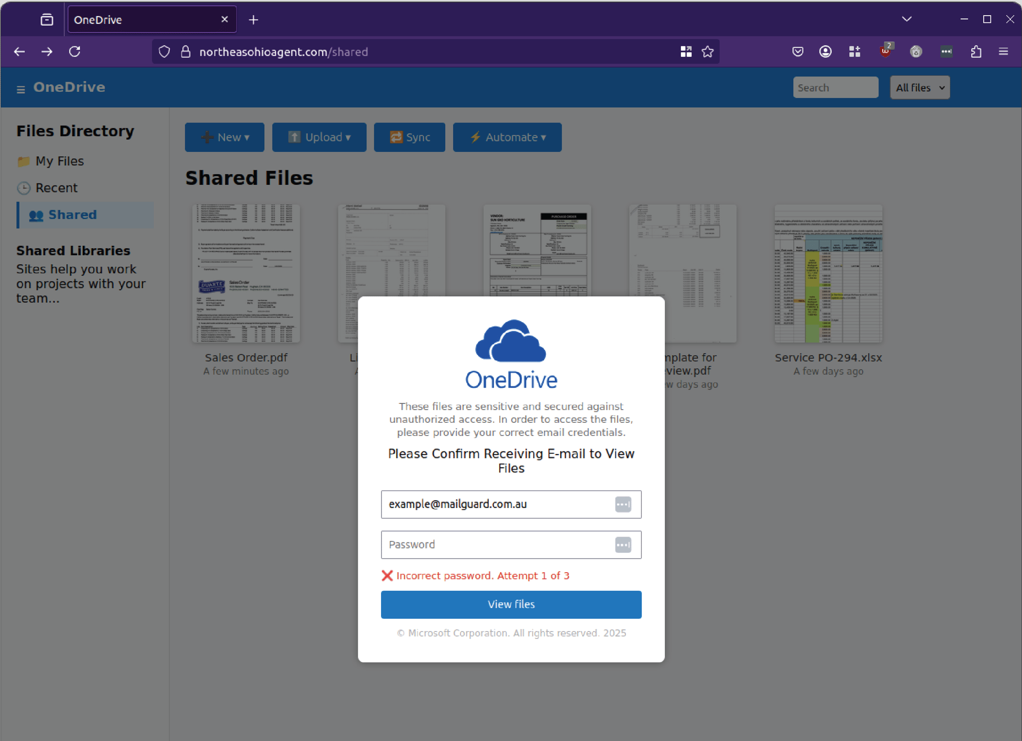 OneDrive Invoice Scam Uses Repeated Prompts to Harvest Credentials