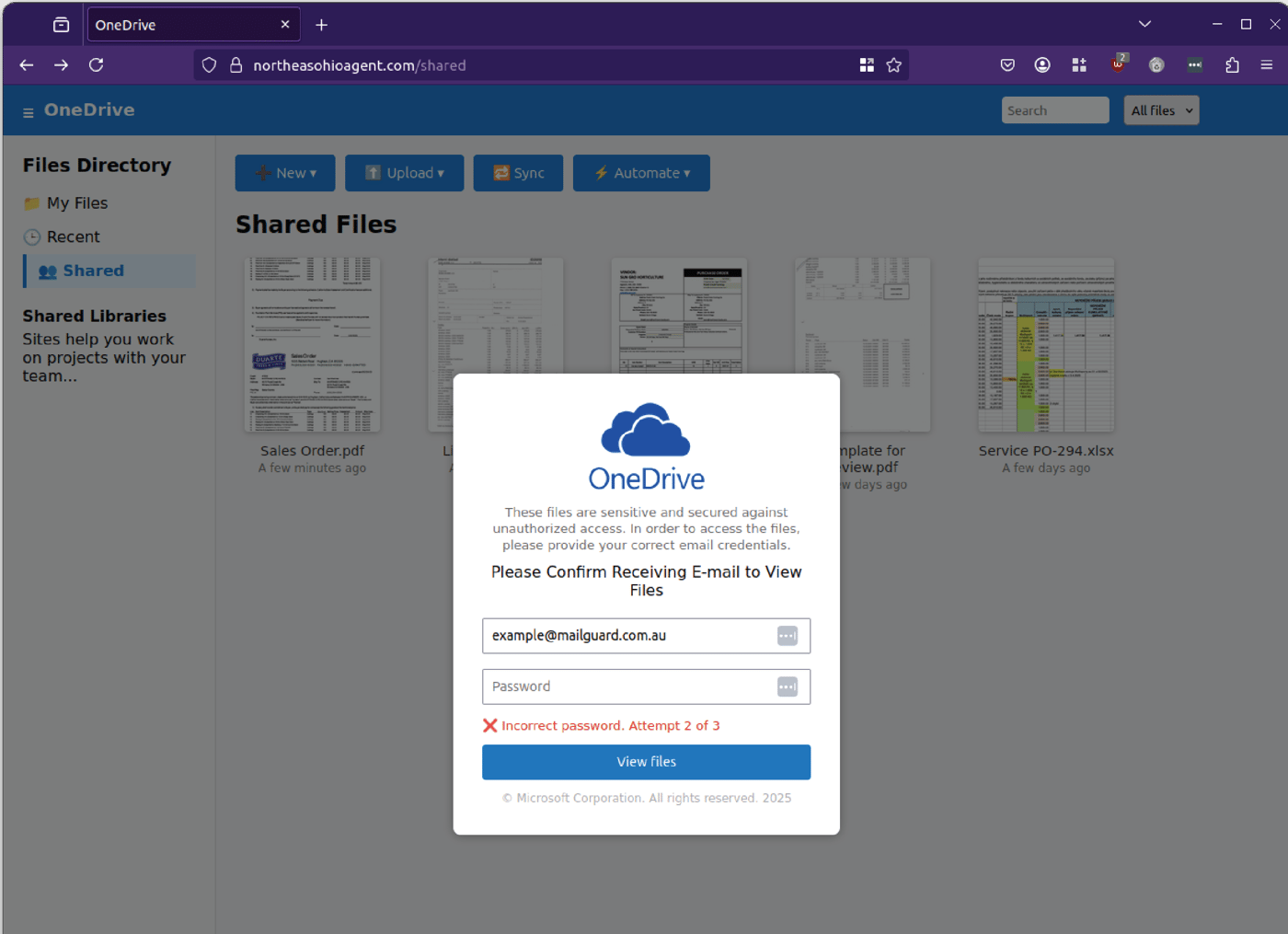 OneDrive Invoice Scam Uses Repeated Prompts to Harvest Credentials