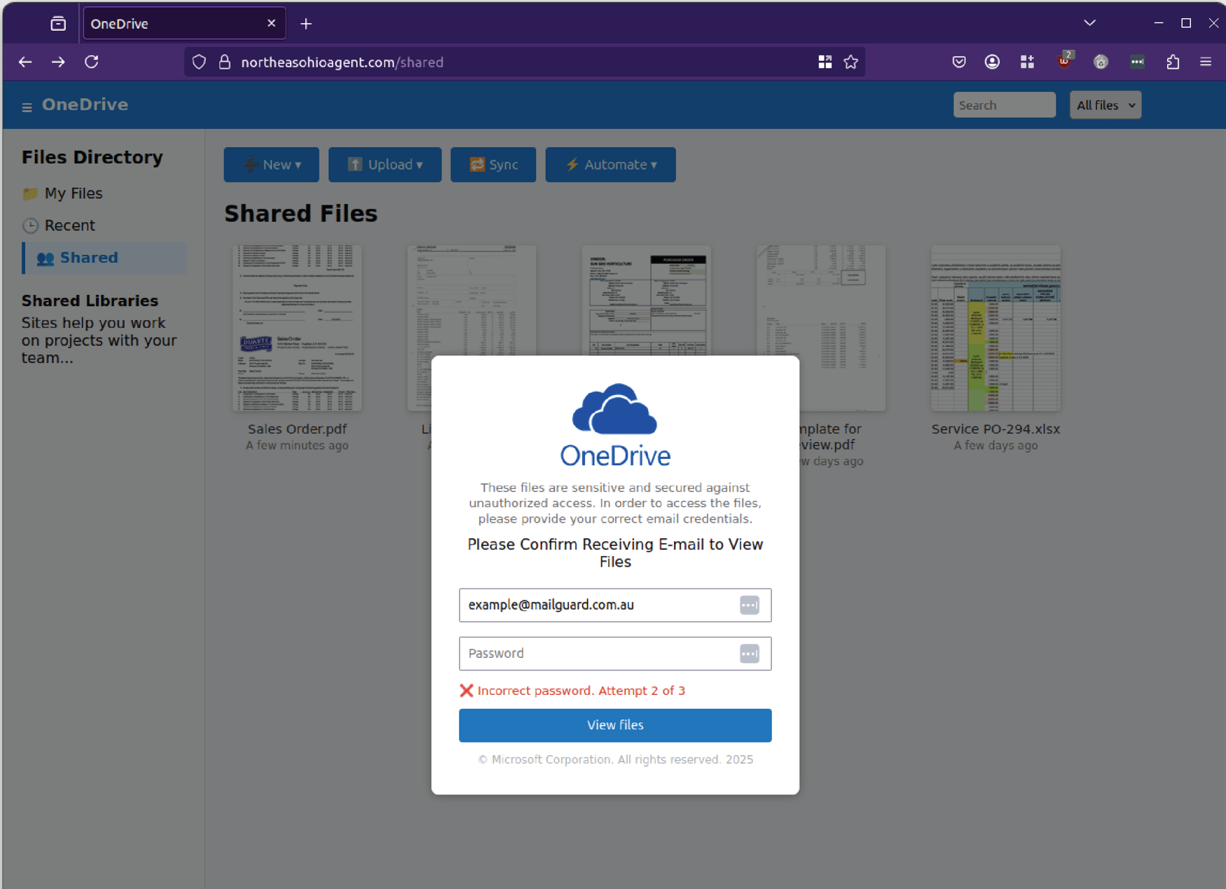 OneDrive Invoice Scam Uses Repeated Prompts to Harvest Credentials