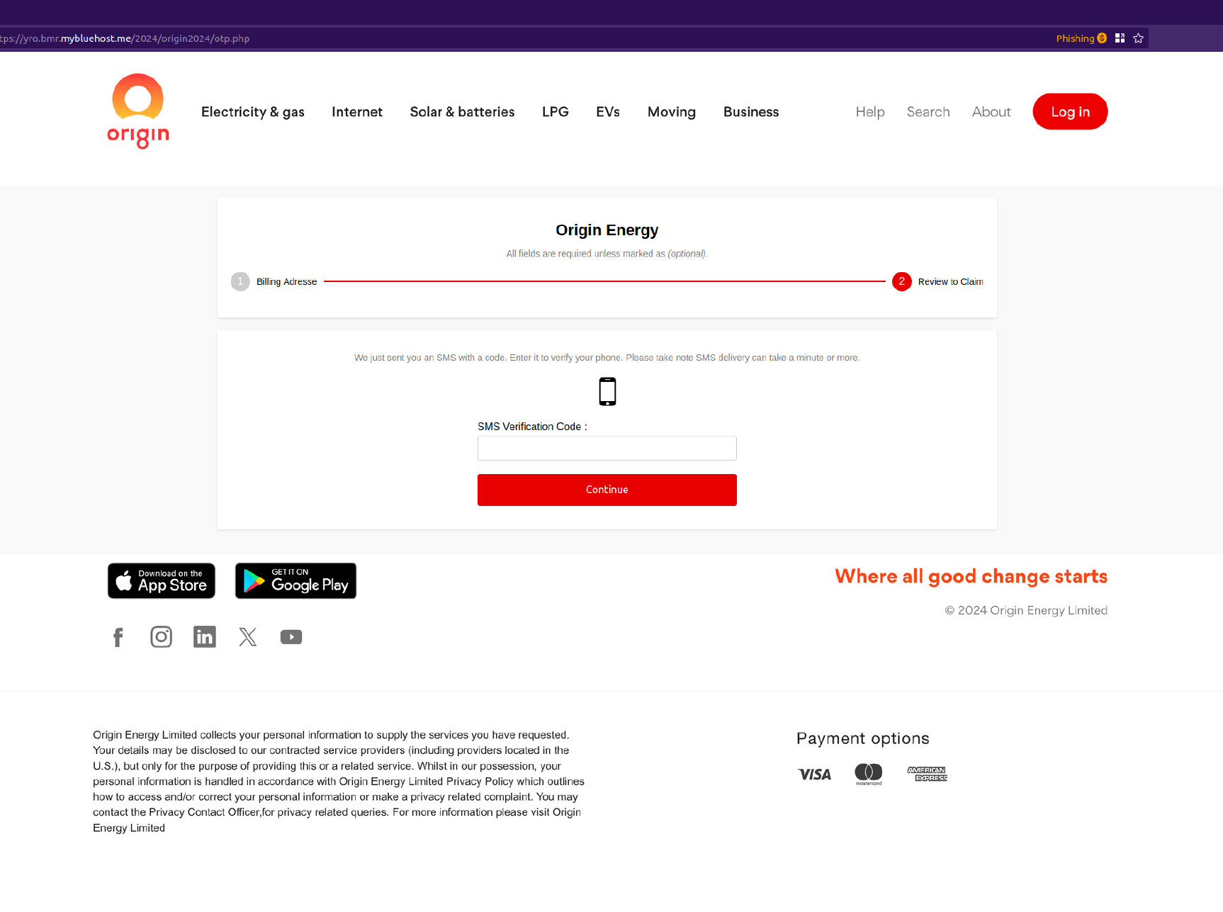 Origin Energy Bill, Refund Scam