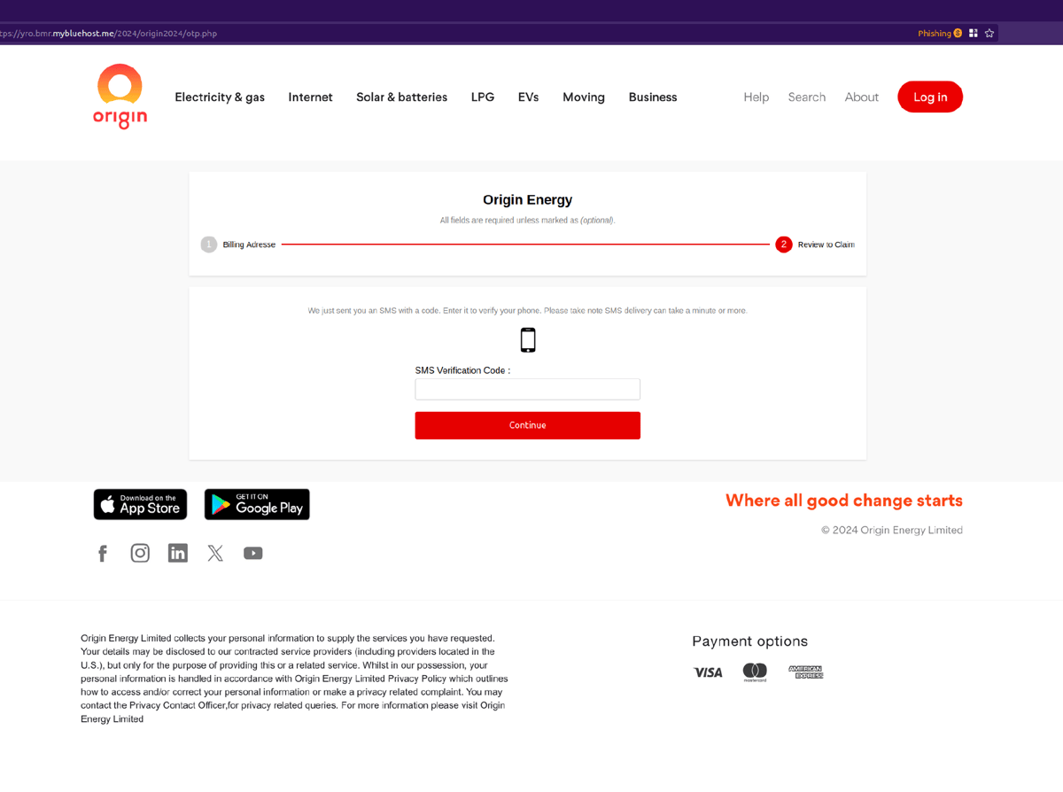 Origin Energy Bill, Refund Scam