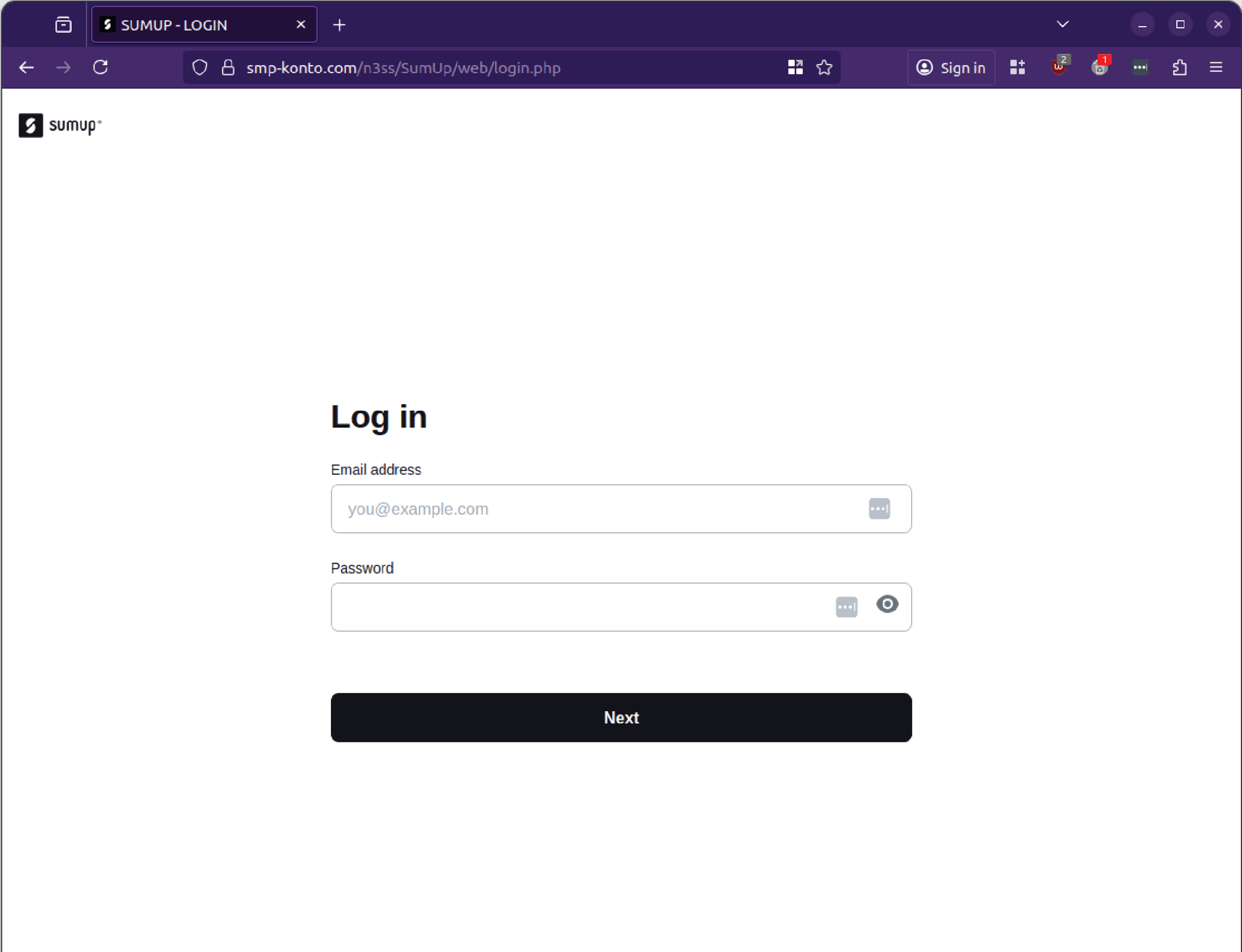 Scam impersonates payments provider, SumUp, to steal credentials