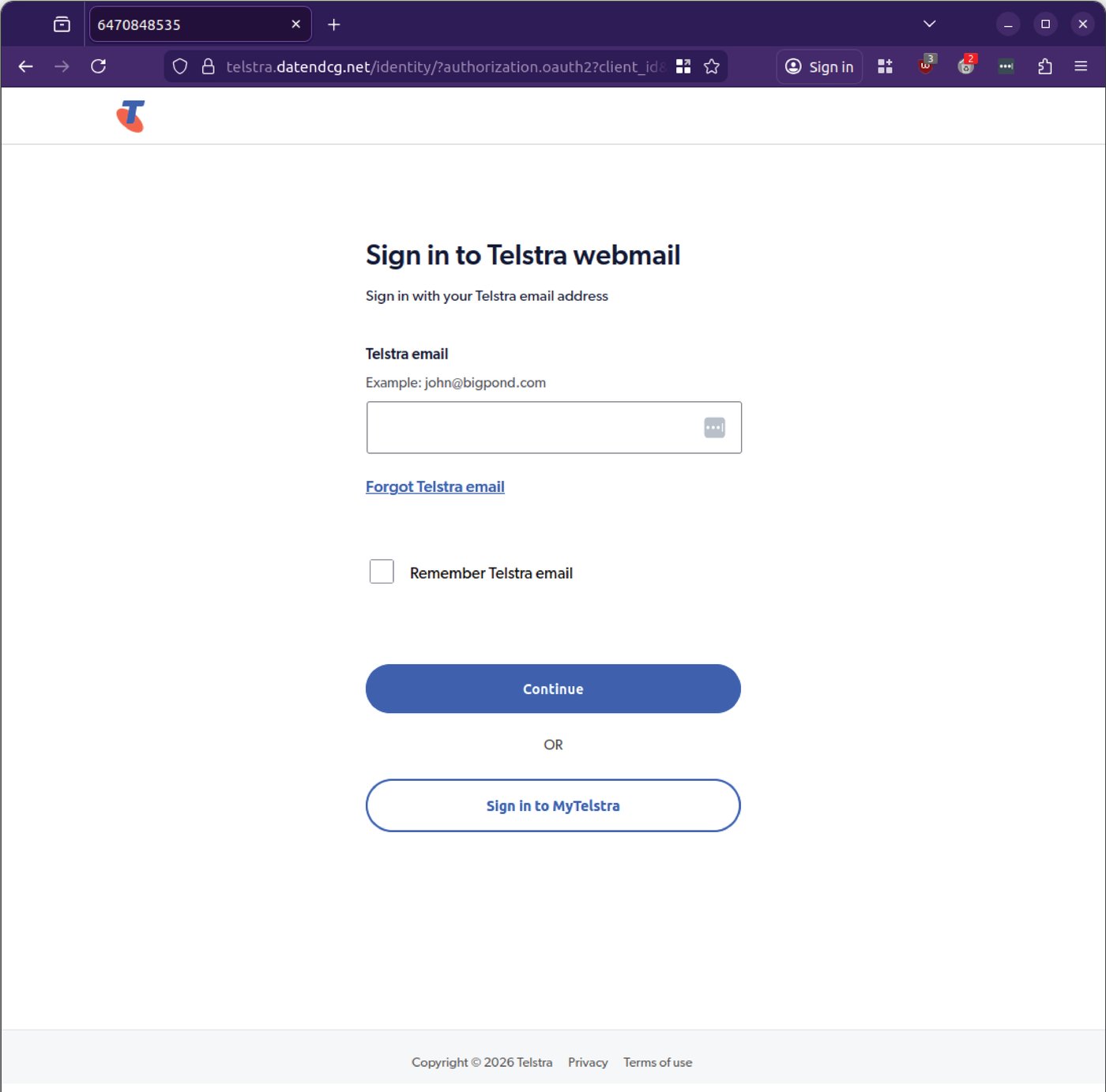 Telstra spoofed in “Billing Adjustment” refund scam