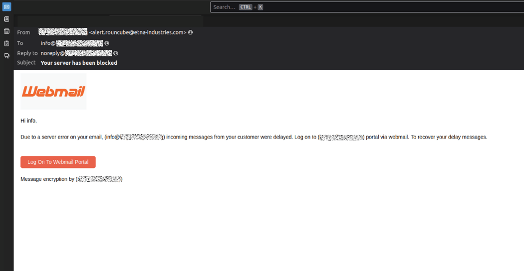 Phishing Alert: Fake Webmail Login Page