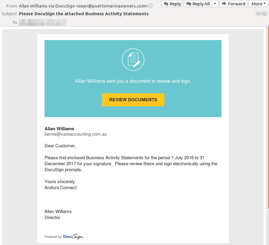 Brandjacked: DocuSign branding spoofed in scam