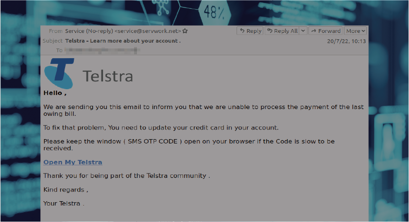 Telstra Mimicked Again in New Phishing Scam
