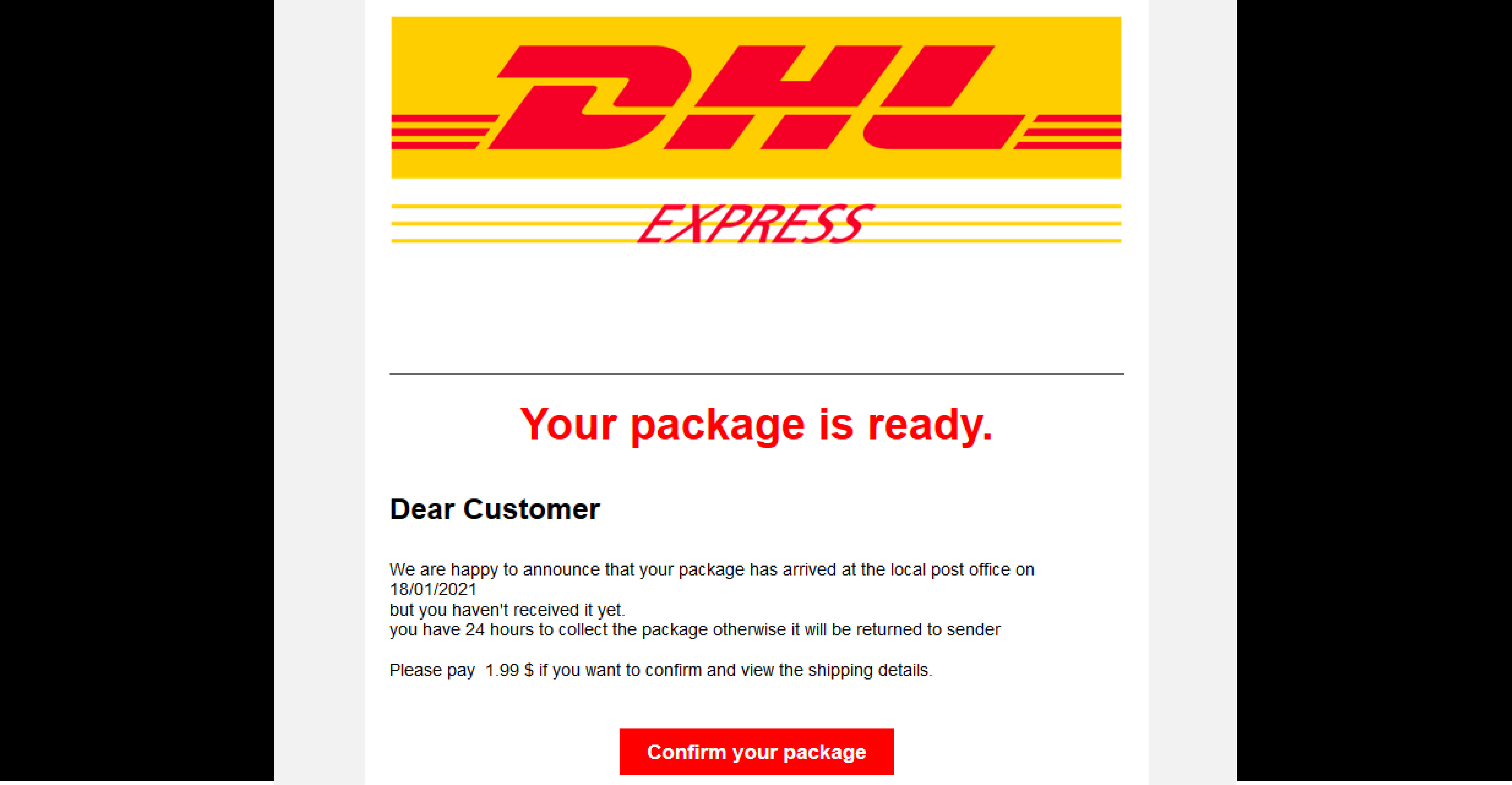 Phishing Email Scam Impersonating DHL Claims Your package Is Ready phishing-email-scam-impersonating-dhl-claims-your-package-is-ready