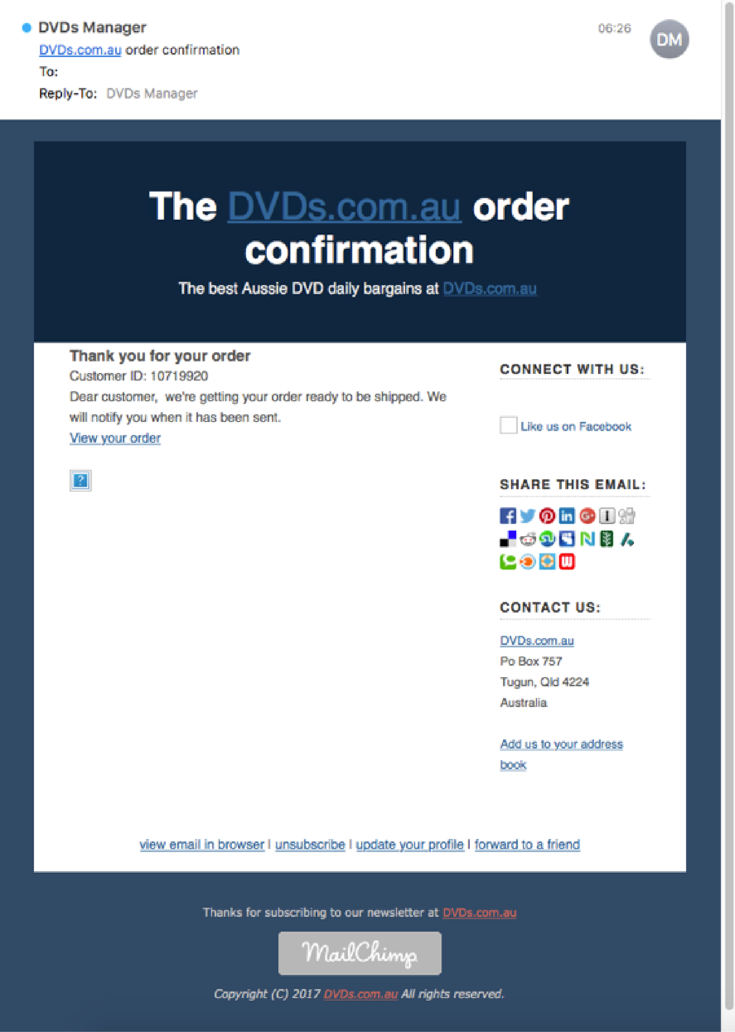 Crafty DVD email scam hijacks MailChimp account to deliver malicious code