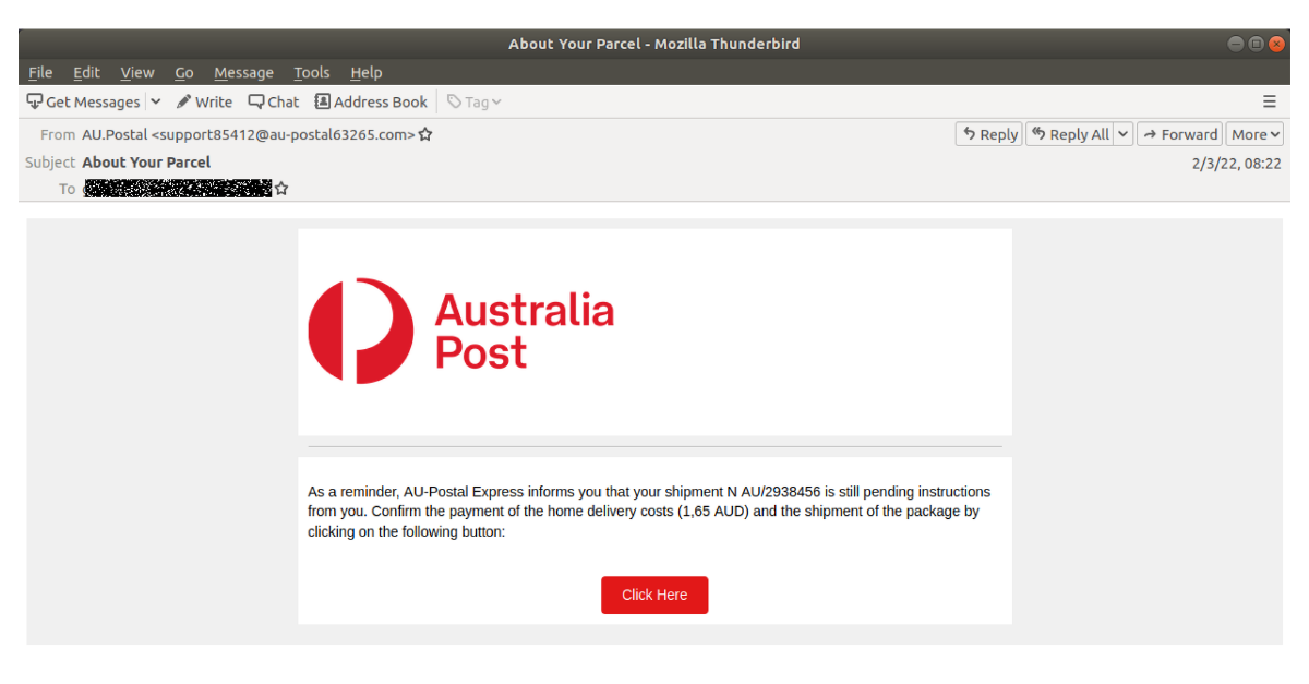 Australia Post Customers Targeted in New Phishing Email Scam