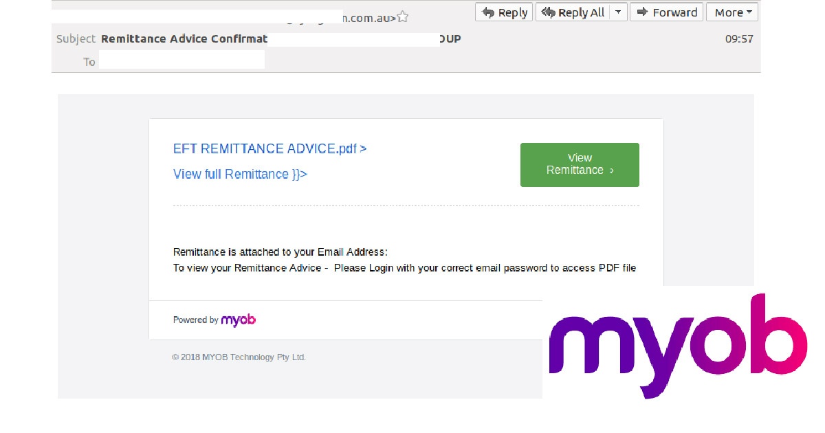MYOB brandjacked in latest email scam