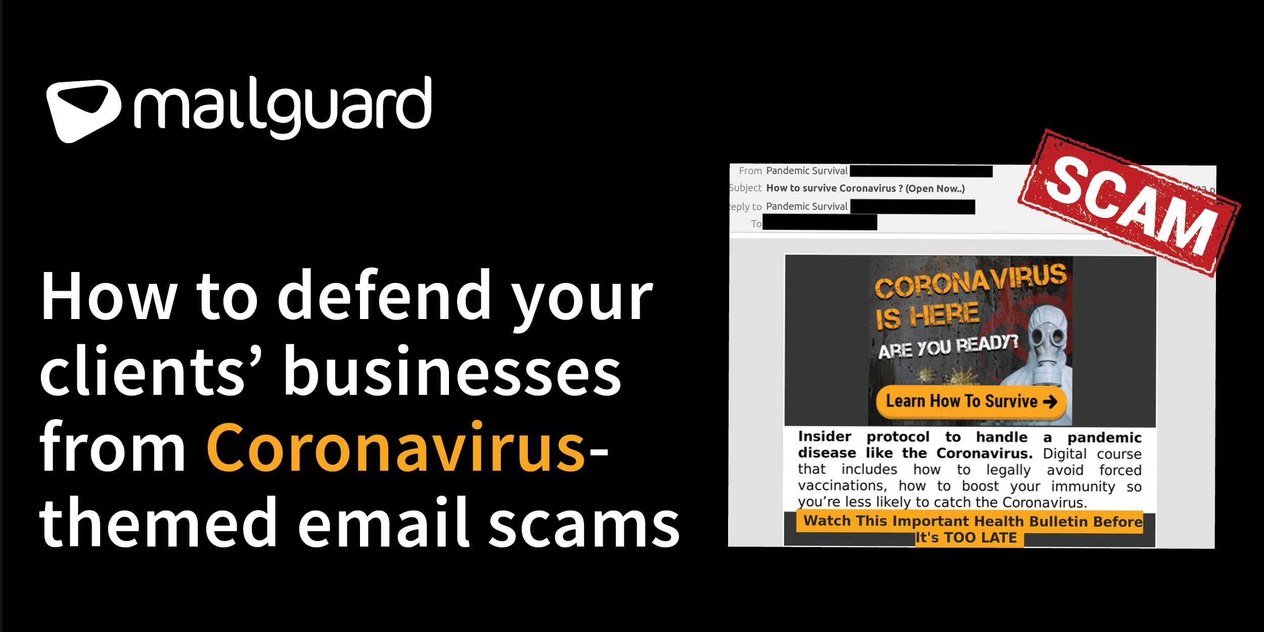 How to defend your clients’ businesses from coronavirus-themed email scams